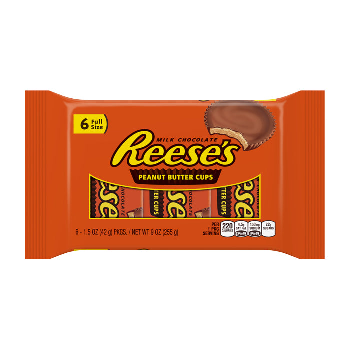 Buy Reese's Milk Chocolate Peanut Butter Cups 6 Pack 255g | Free ...