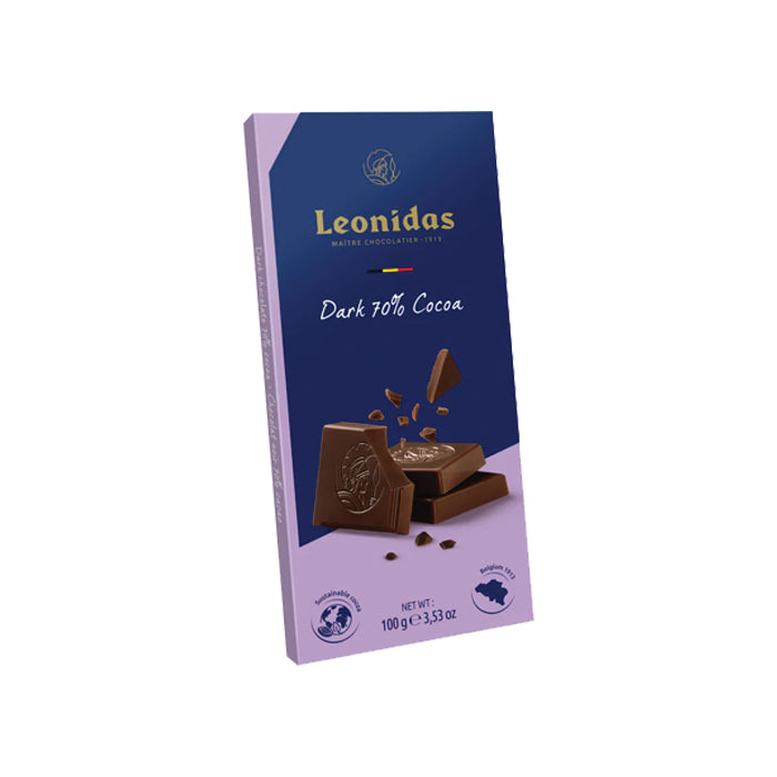 Buy Leonidas Tablet Dark Chocolate 70% 100g | Free Delivery Above $30 ...