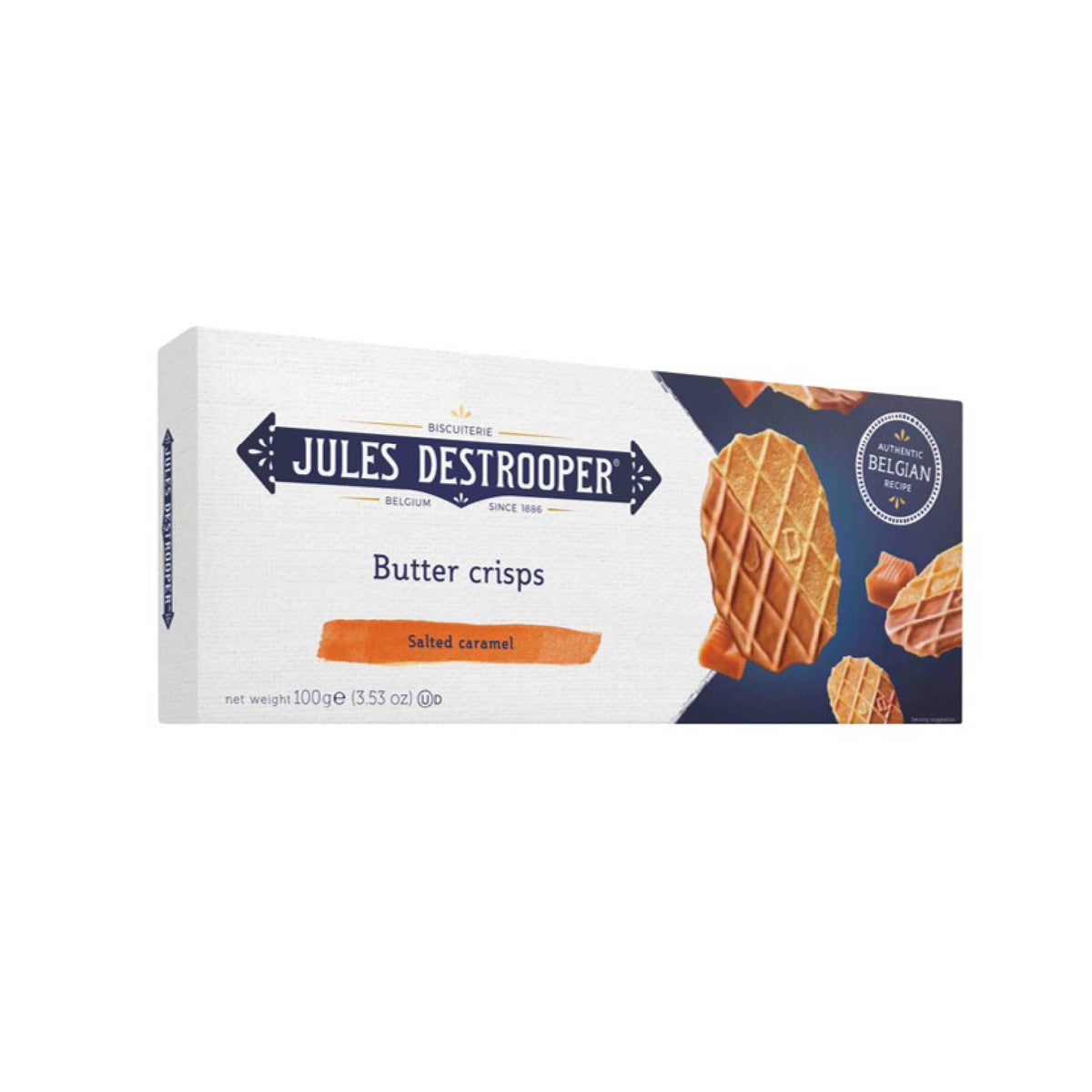 Buy Jules Destrooper Butter Crisps with Salted Caramel 100g | Free ...