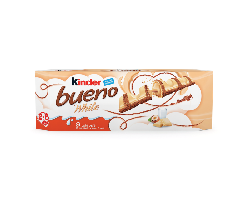 Buy Kinder Bueno White T2x8 312g | Free Delivery Above $30 – The Cocoa ...